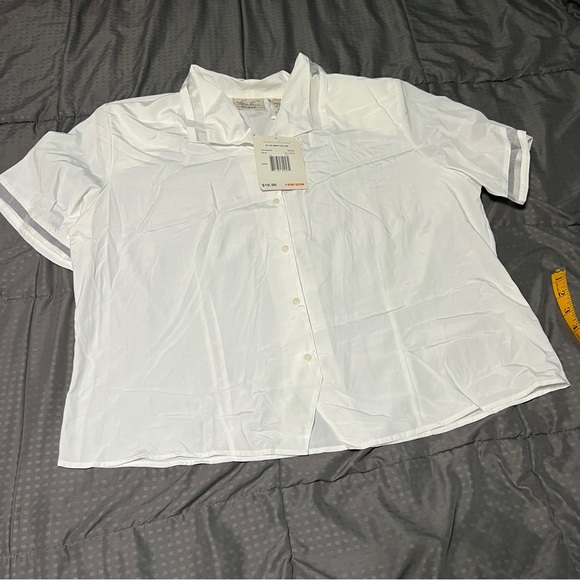 Kathie Lee Collection | Tops | Katie Lee White Button Down Blouse Wing ...